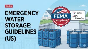 Emergency water storage for US households: FEMA guidelines